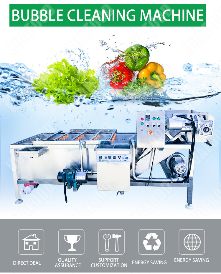 HQP-4000 bubble cleaning fruit washing machine complete skin - Huafood ...