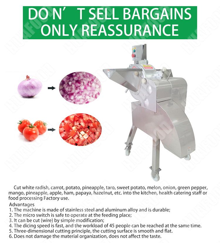 HQC-612D Large vegetable and fruit dicing machine salad cutting machine ...