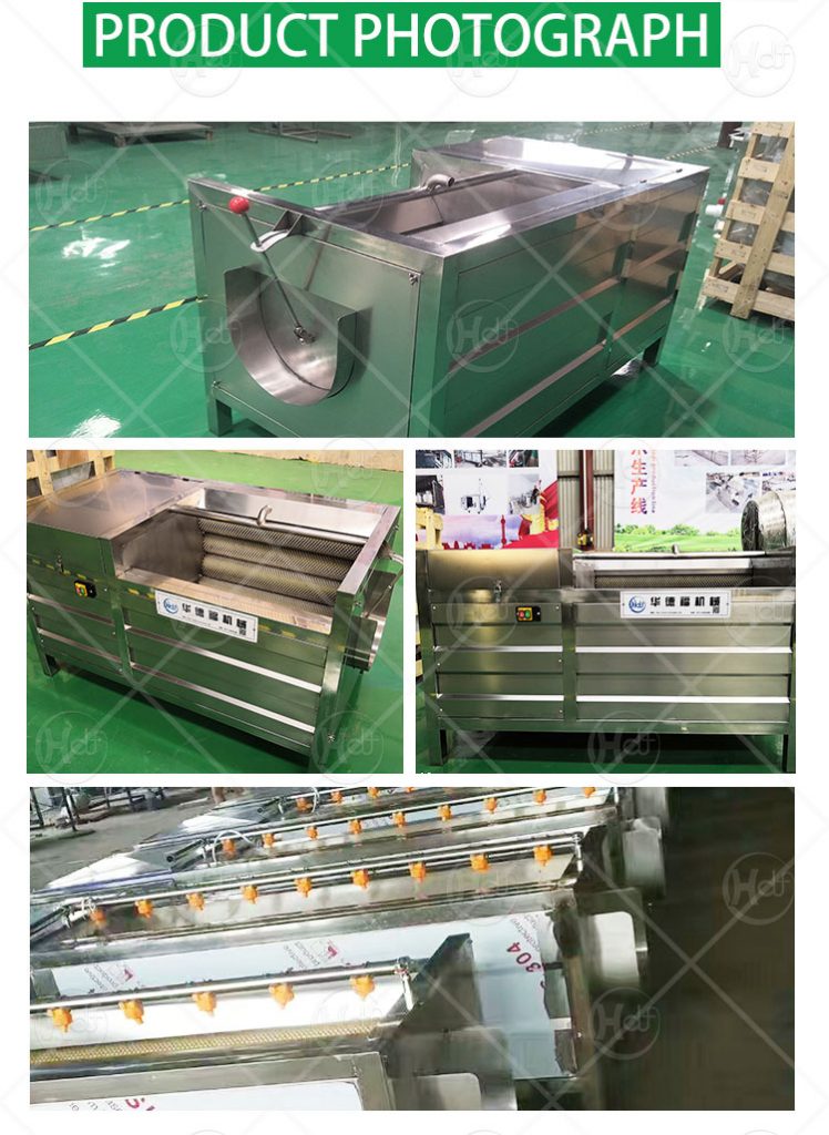 Electric potato washing and peeling machine potatoes cleaning machine ...