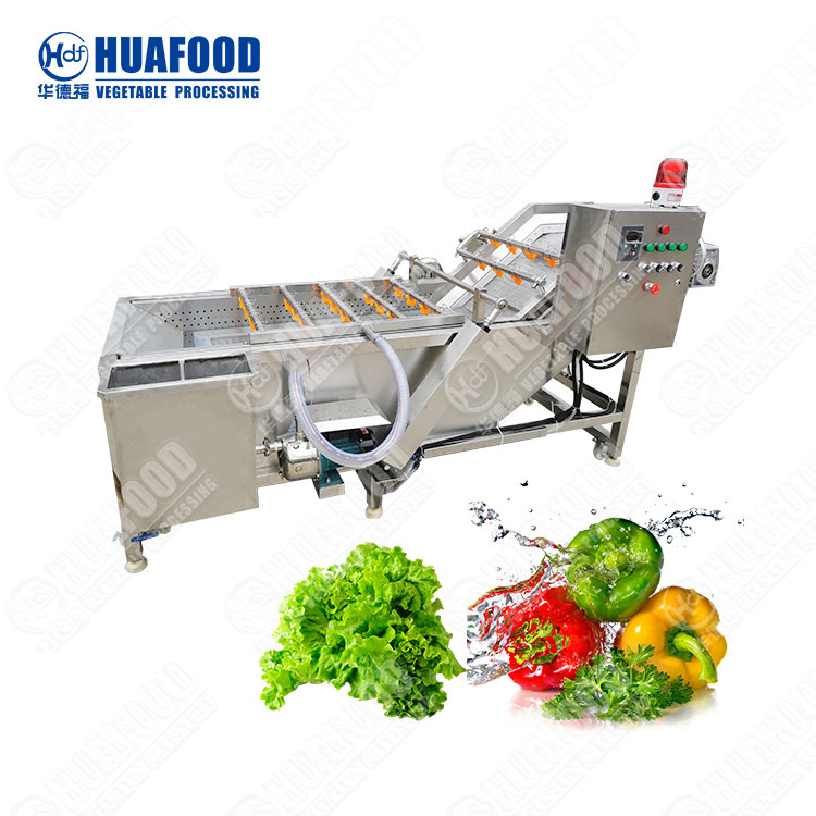 100-500kg/h output air bubble vegetable washing machine - Huafood ...