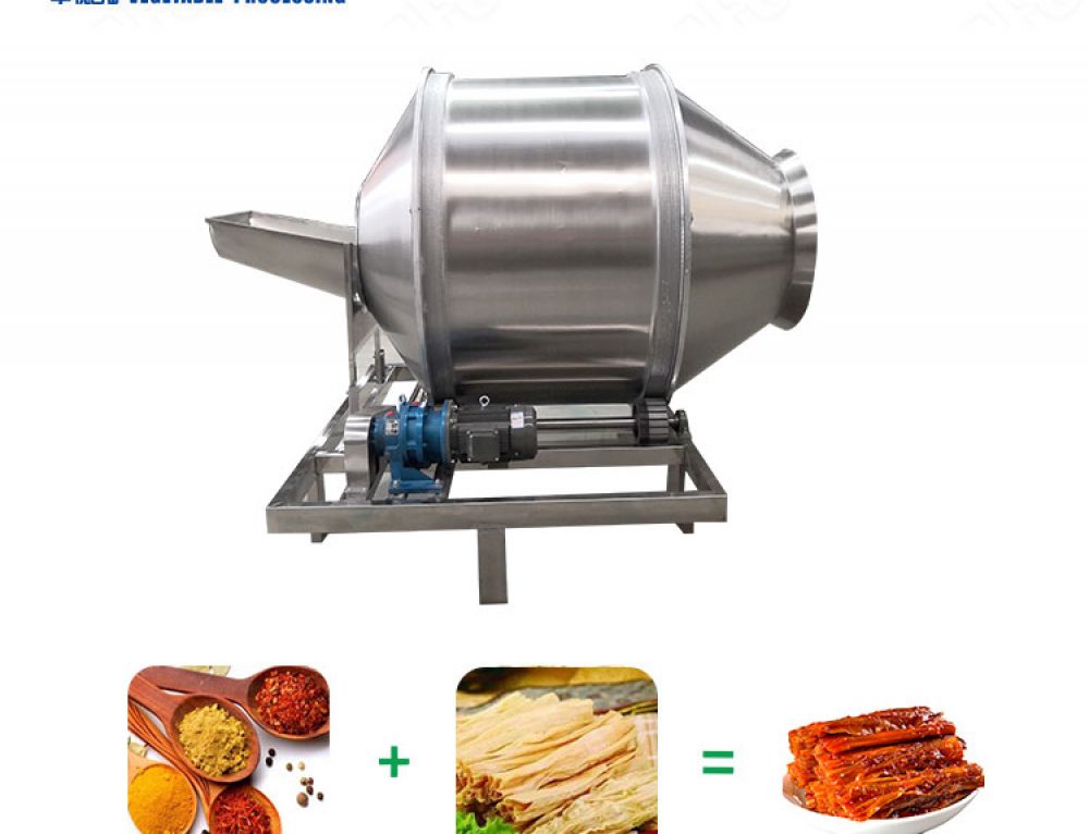 Drum Type Potato Chips Seasoning Machine For Snack Food Flavoring ...