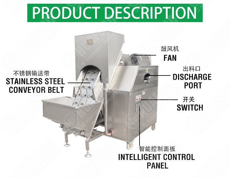 Multi-function onion stripping washing machine - Huafood machine ...