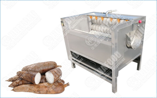 Water Saving Cassava Washing And Peeling Machine With Roller Brush ...