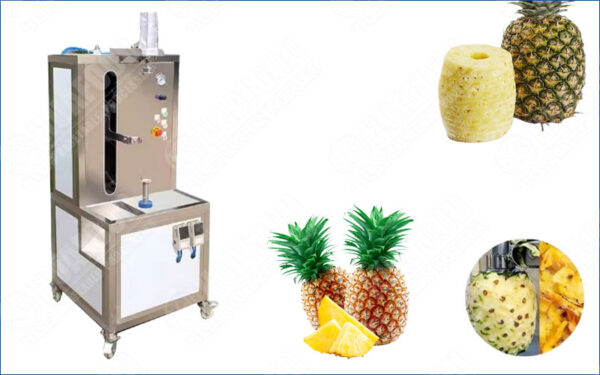 Semi Automatic Vertical Pineapple Peeling Machine With Single Knife ...