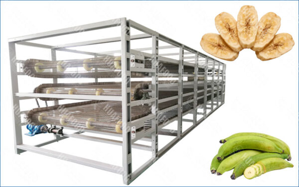 Continuous Plantain Chips Drying Machine Large Capacity With Mesh Belt ...